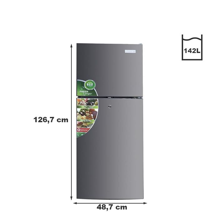 Skyline Réfrigérateur 2 Battants - SKR-258M - 142 L - Gris– DJOKSTORE.CI