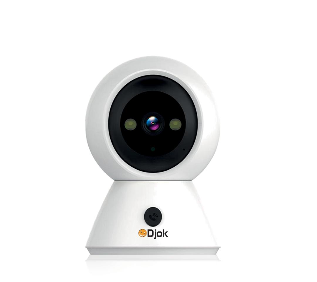 Caméra WiFi 355° Djok – Vidéo HD, Vision Nocturne, Audio, Surveillance ...