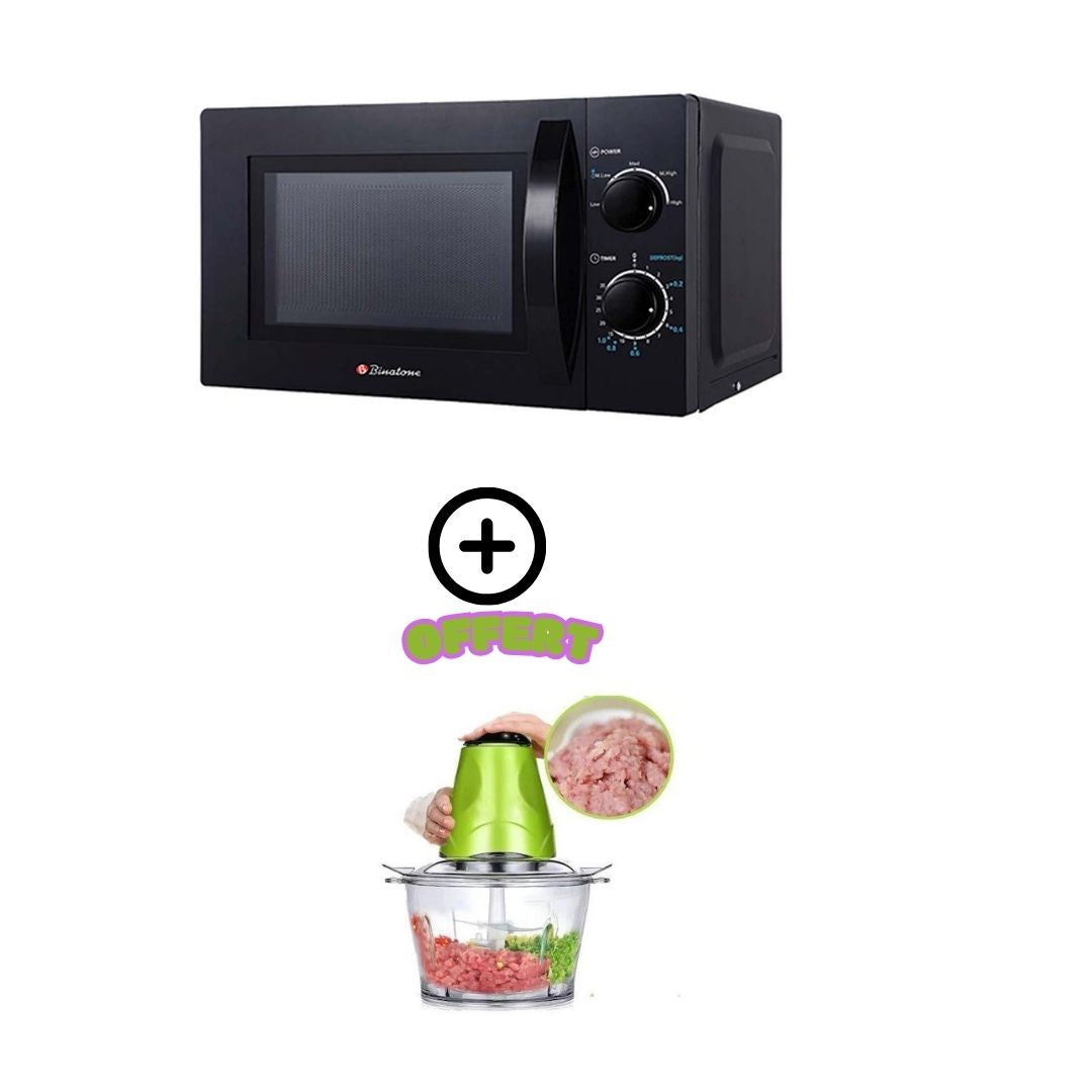 Micro-Onde Binatone MWO-2018 - 20 Litres - Noir + Hachoir Électrique À ...